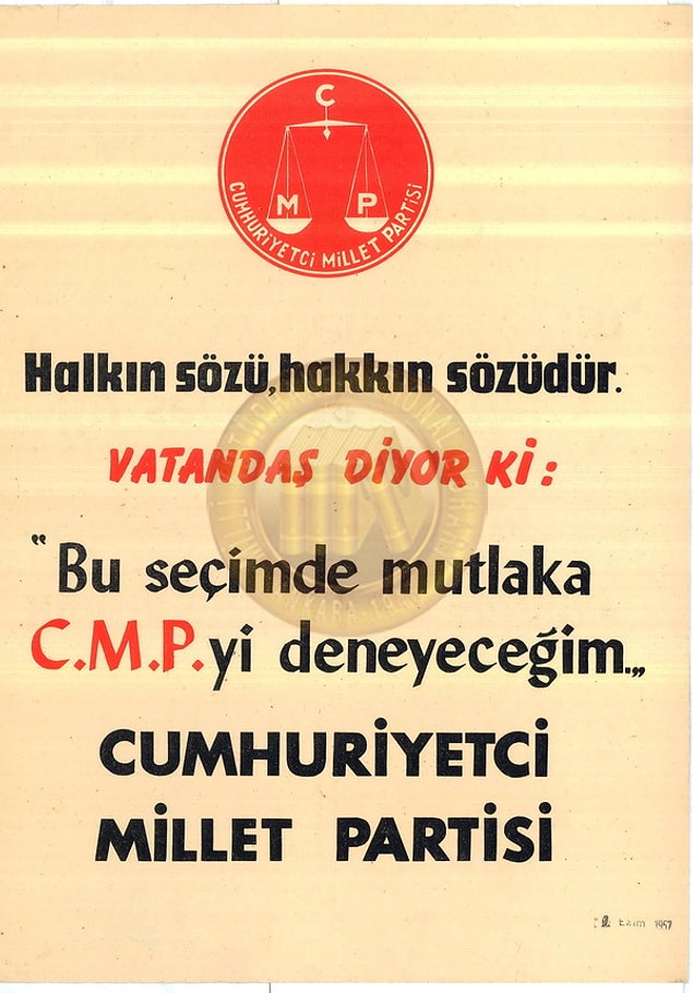 Milli Kütüphane Başkanlığı Arşivinden Türk Siyasetine Ait 50 Afiş