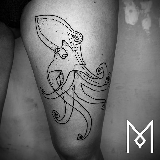 30 Çalışmasıyla Tek Bir Çizgi Üzerinde Harika Dövmeler Yapan Sanatçı ...