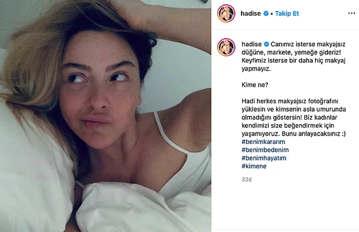 Hadise'nin Instagram'da Paylaştığı Fotoğraf Meme Ucunun Göründüğü ...