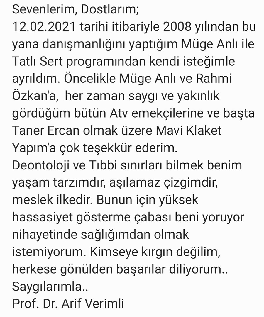 Arif Verimli'nin Müge Anlı ile Yollarını Ayırmasına Sebep Olan Olay ...