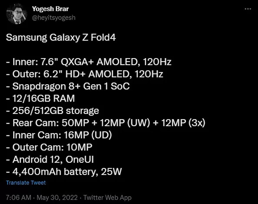 Samsung Galaxy Z Fold 4 sızdırıldı - Onedio