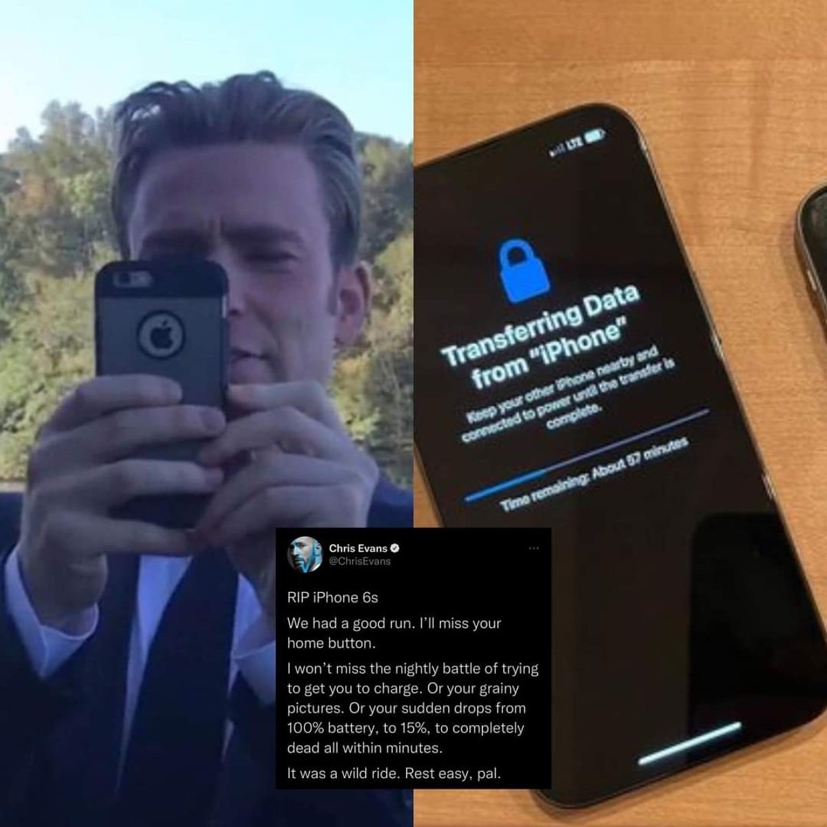 Chris Evans iPhone 6s telefonuna veda etti - Onedio