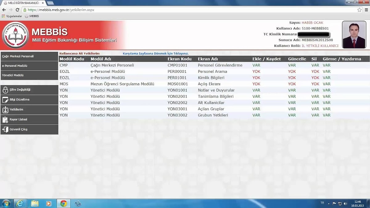 MEBBİS Modülü Uzman Öğretmenlik Bölümü - Onedio