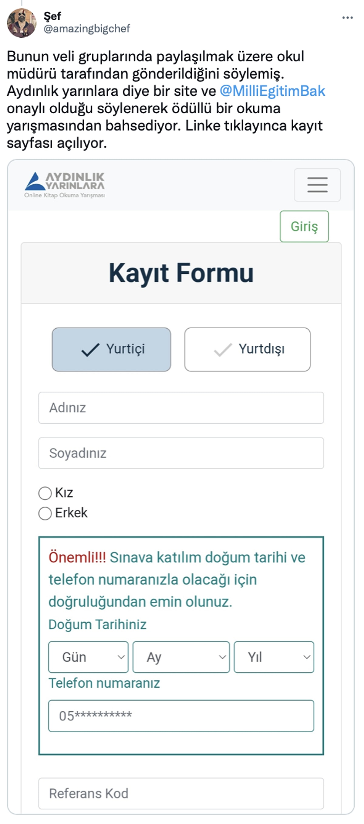 Okuma Yarışması Adı Altında Nur Cemaati'ne Ait Olduğu İddia Edilen Etkinlik Sosyal Medyanın ...