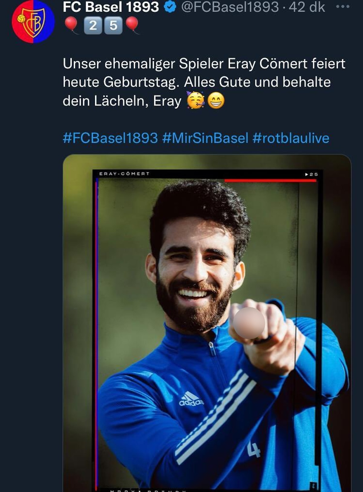 Basel, Türk Asıllı Eski Futbolcusu Eray Cömert'in Doğum Gününü ...