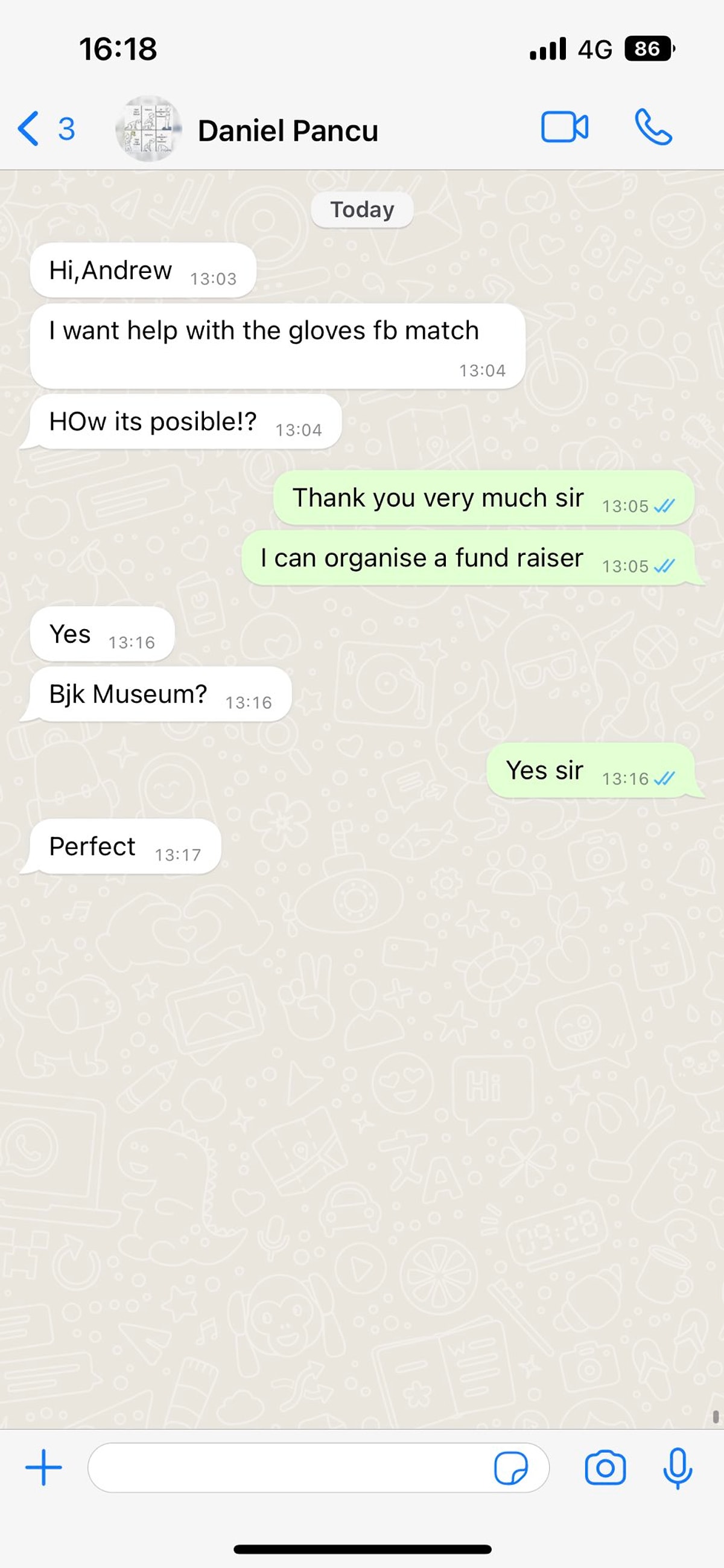 Kadıköy Panteri Daniel Gabriel Pancu'nun Tarihi Derbideki Eldivenleri ...