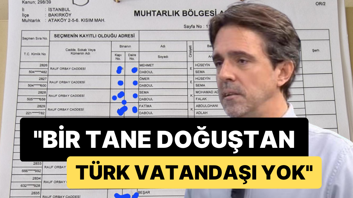 Gazeteci Timur Soykan Paylaştı: "Seçmen Listesinde Bir Tane Doğuştan ...
