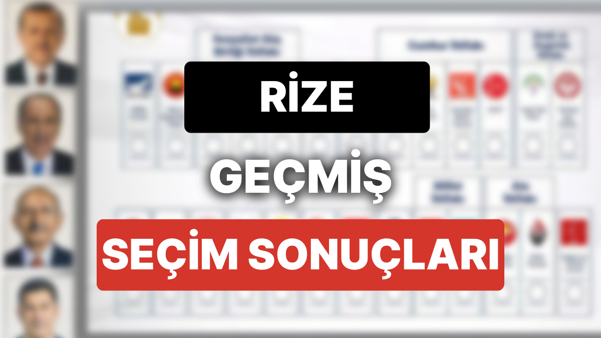Rize Eski Seçim Sonuçları - Onedio