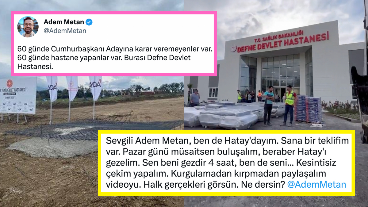 Adem Metan'ın Deprem Bölgesinde Temel Atımıyla Gündem Olan Hatay Defne ...