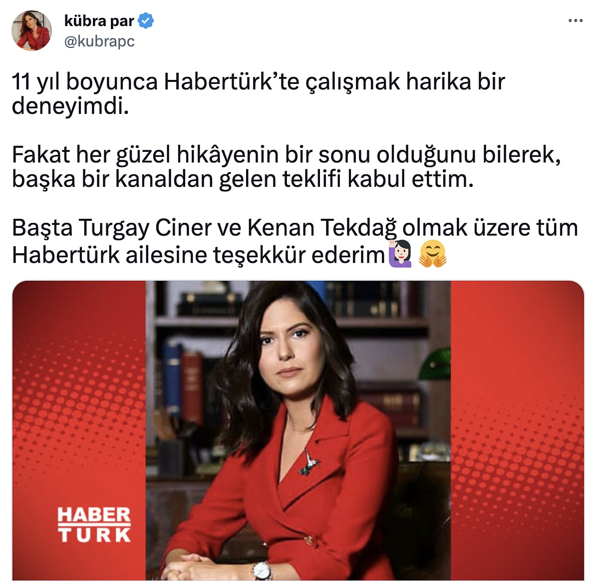 Teklif Geldiğini Söylemişti: HaberTürk'ten Ayrılan Kübra Par'ın Yeni Adresi Belli Oldu! - Onedio