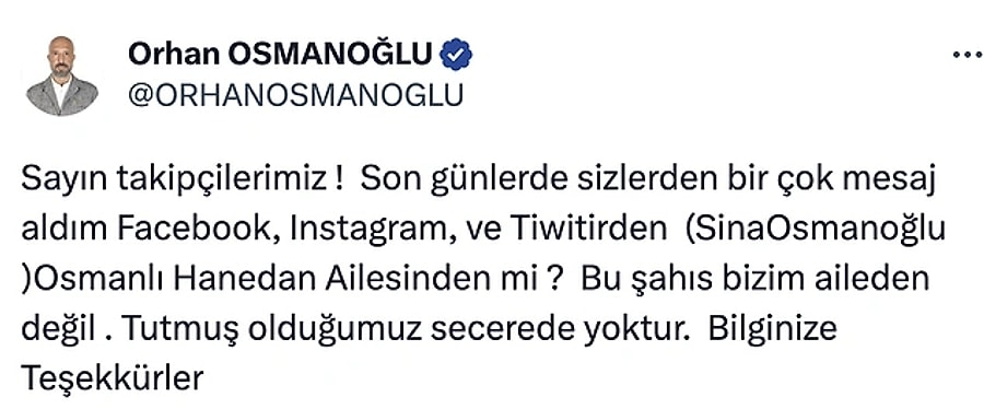 Hanedandan Sayılmayan "Şehzade" Sina Osmanoğlu Bu Kez Nilhan Osmanoğlu ...