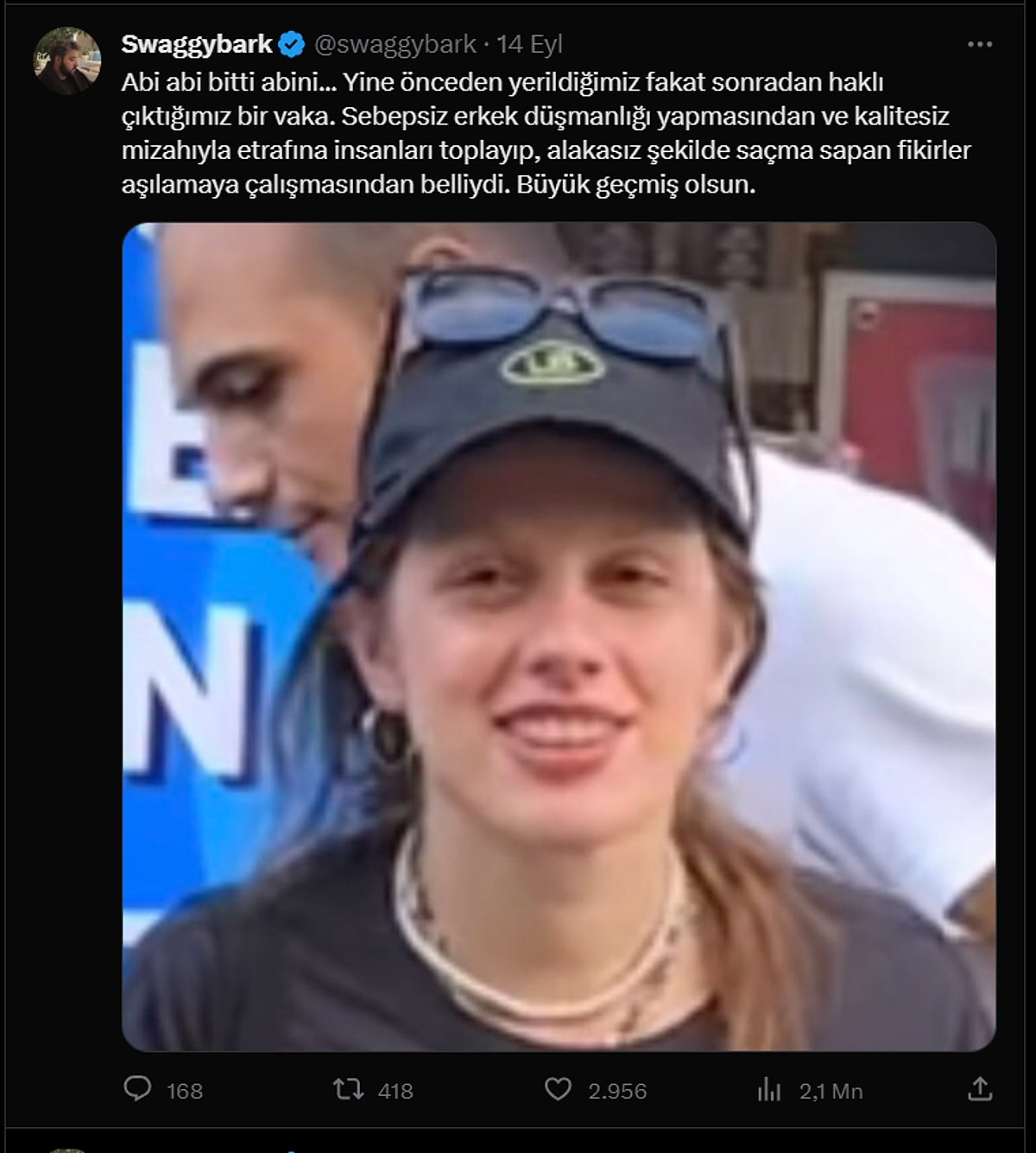 Kendisini Erkek Düşmanı Olmakla Suçlayan Swaggbark'a Sude Belkıs'tan ...