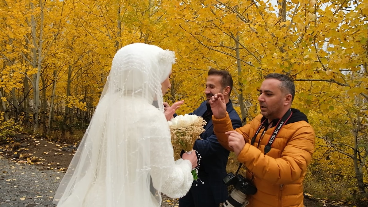 Gelin ve Damada Hayatının Şokunu Yaşattılar! Düğün Çekiminde Korkutan ...