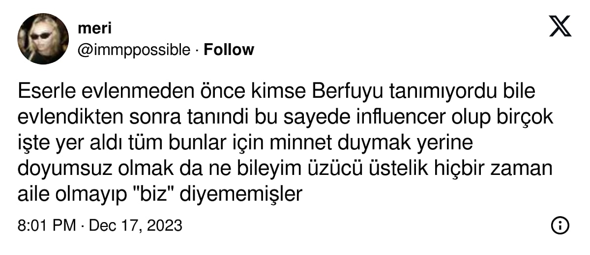 Meğer Listenin Başında Eser Varmış! Berfu Yenenler Eşinin Ününü Kıskandığını İtiraf Edince ...