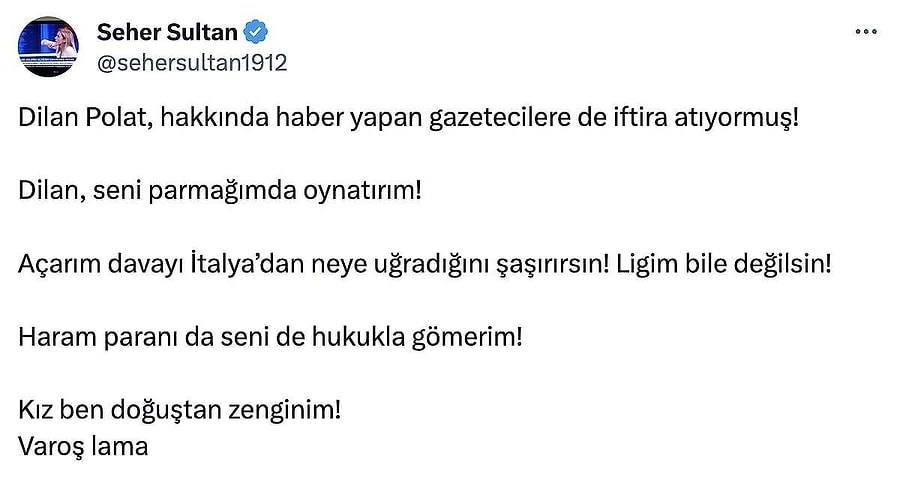 Seher Sultan'a Ağır Küfürler Etmişti: Cezaevindeki Dilan Polat Hakkında Bir Hapis İsteği Daha ...