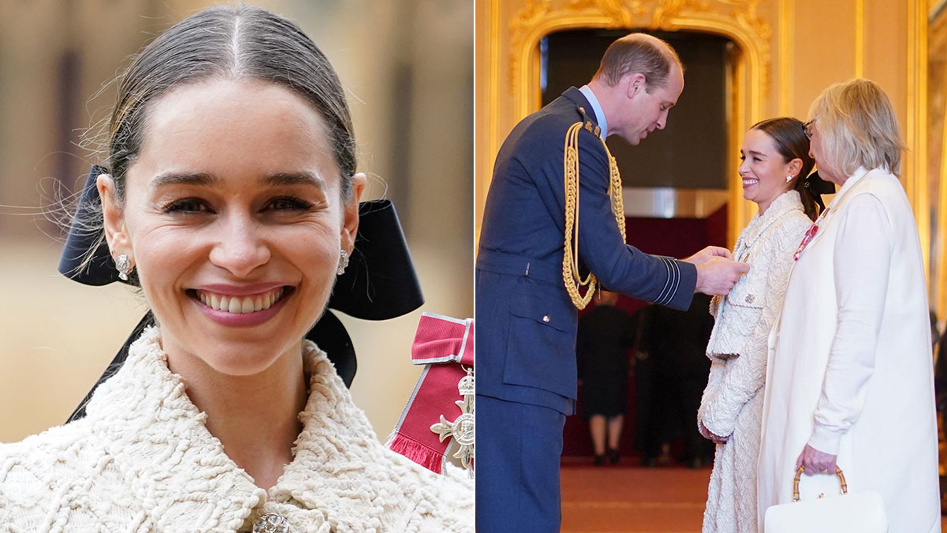 Emilia Clarke Receives Medal from Prince William for Raising Awareness ...