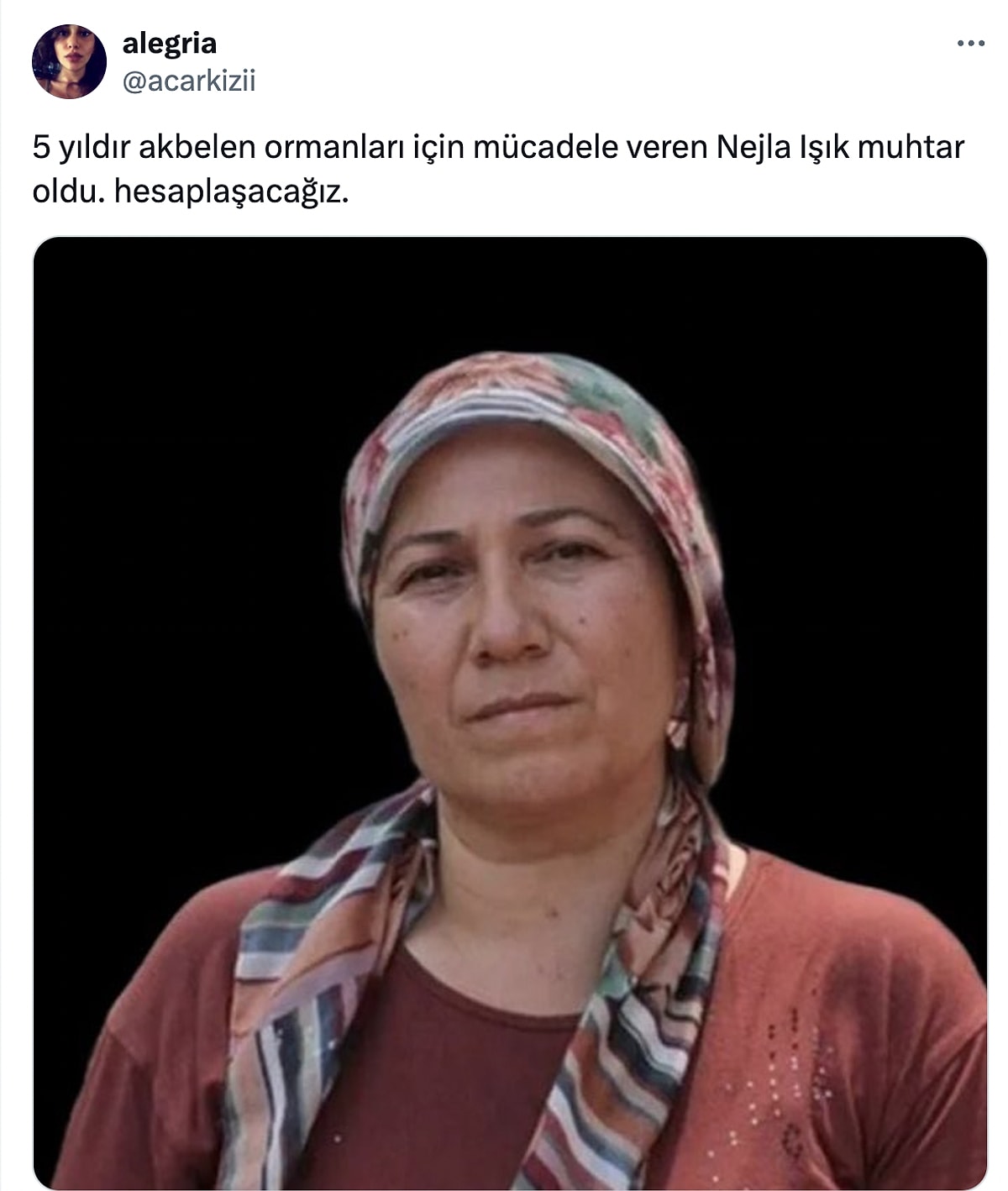 Akbelen Ormanı İçin Yıllardır Direnen Nejla Işık İkizköy'ün Yeni ...