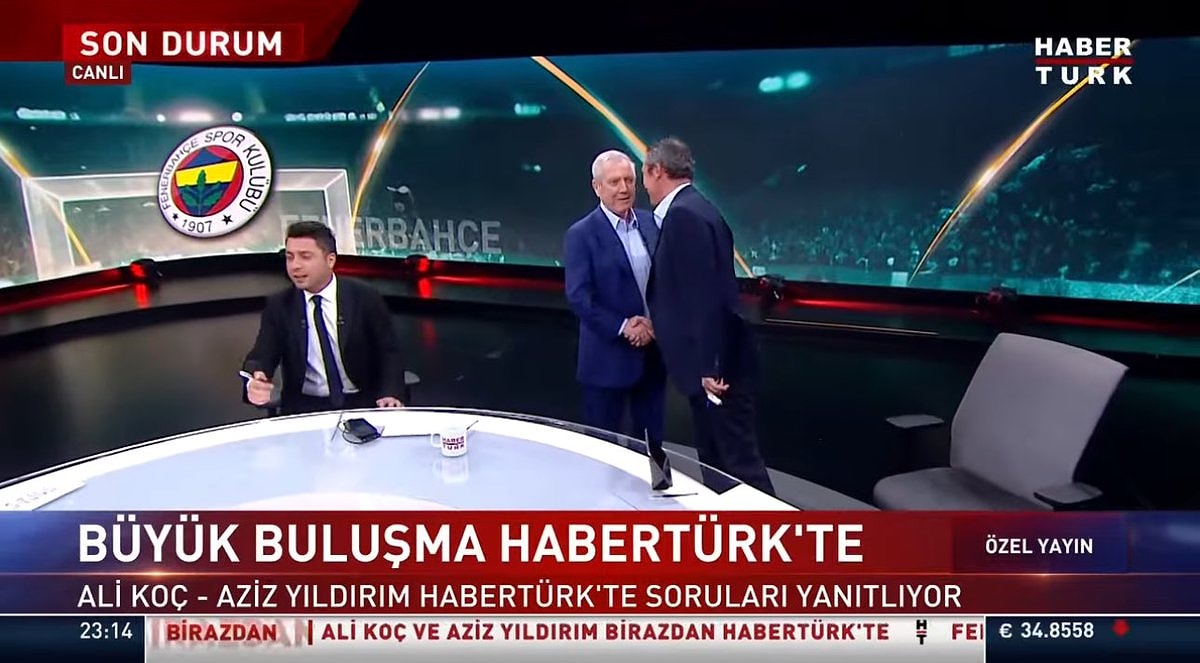Aziz Yıldırım ile Ali Koç'un Yayınının Moderatörü Ahmet Selim Kul'un ...