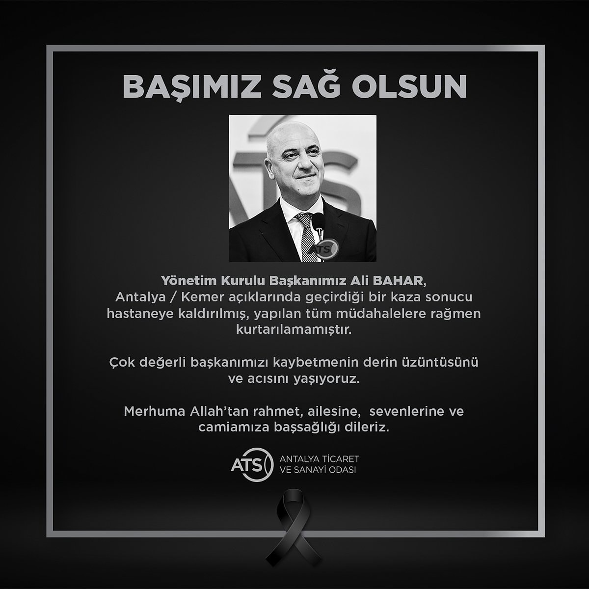 ATSO Başkanı Ali Bahar’ın Feci Ölümü: Tekneden Düşüp Motor ...