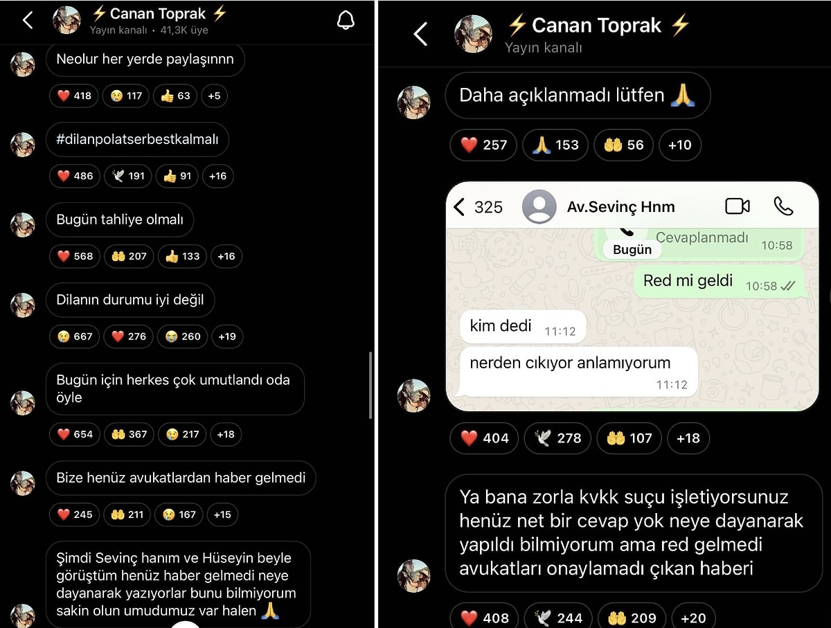 Emrullah Erdinç Gerçeği Açıkladı: Canan Toprak, Dilan Polat'ın Tahliye ...