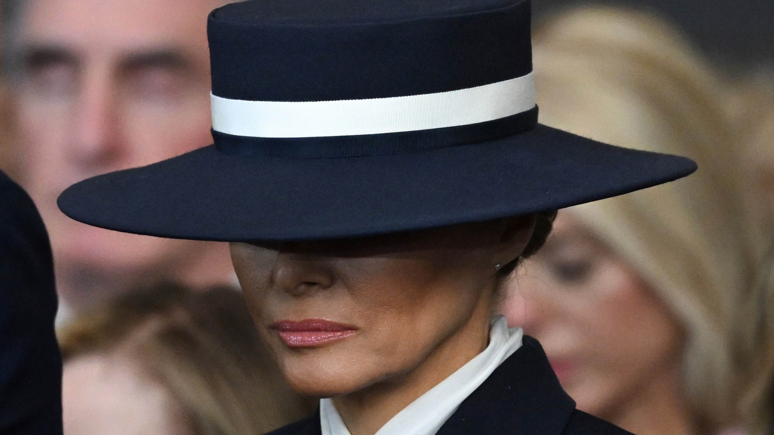 Melania Trump's Oversized Hat Stole the Spotlight at Donald Trump's ...
