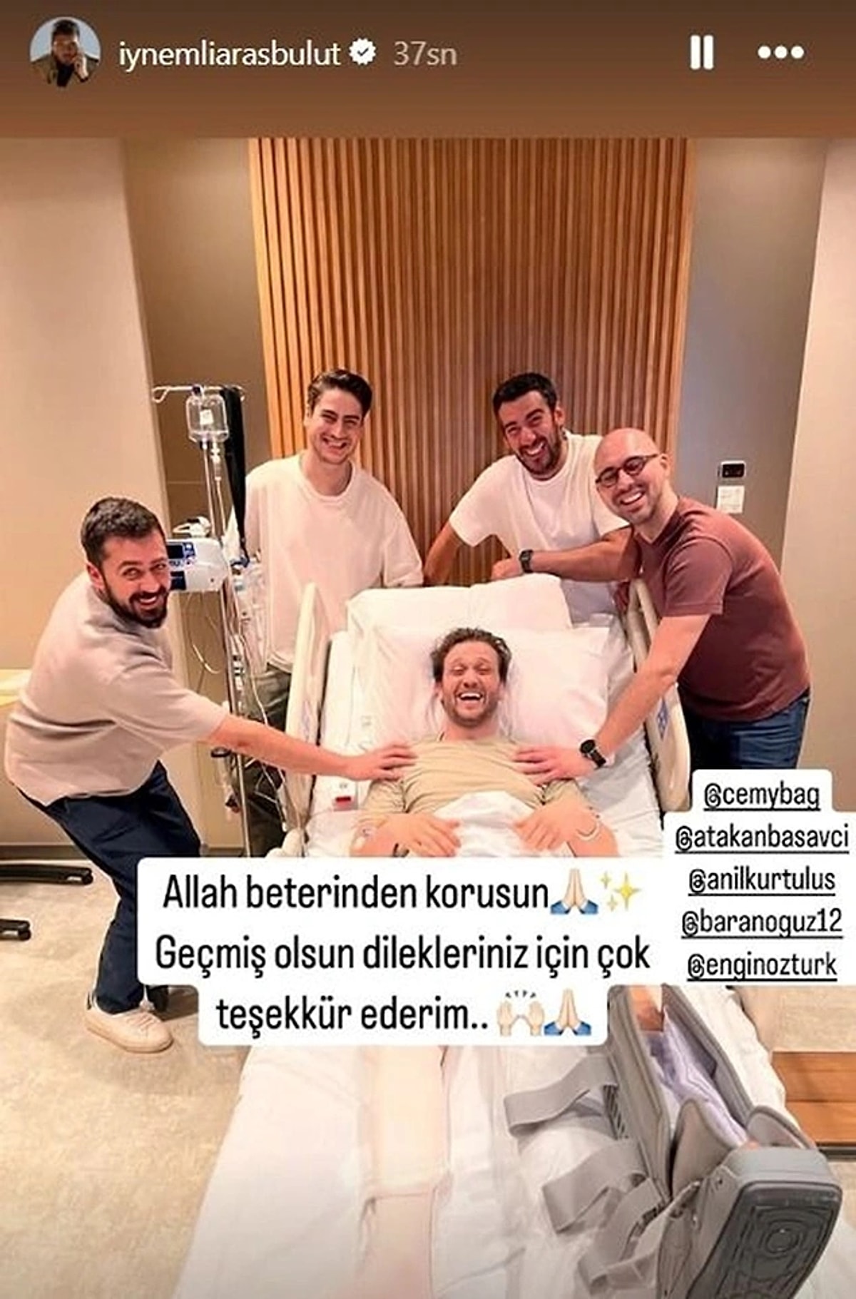 Aras Bulut İynemli Hastaneden Son Halini Paylaştı! - Onedio