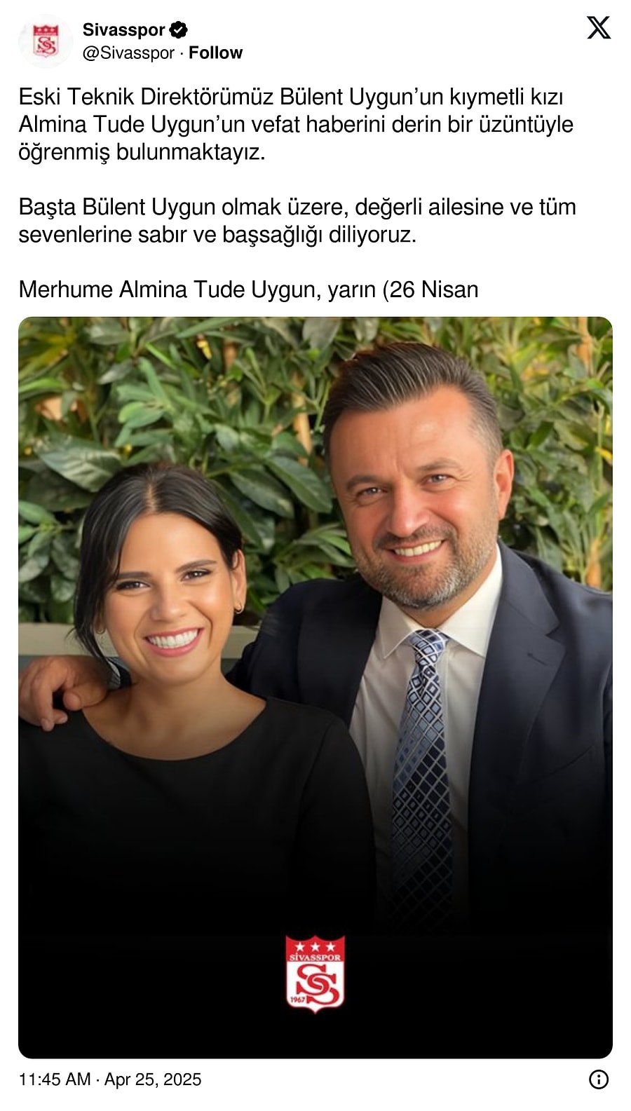 Bülent Uygun'un Kızı Almina Tude Uygun Vefat Etti - Onedio