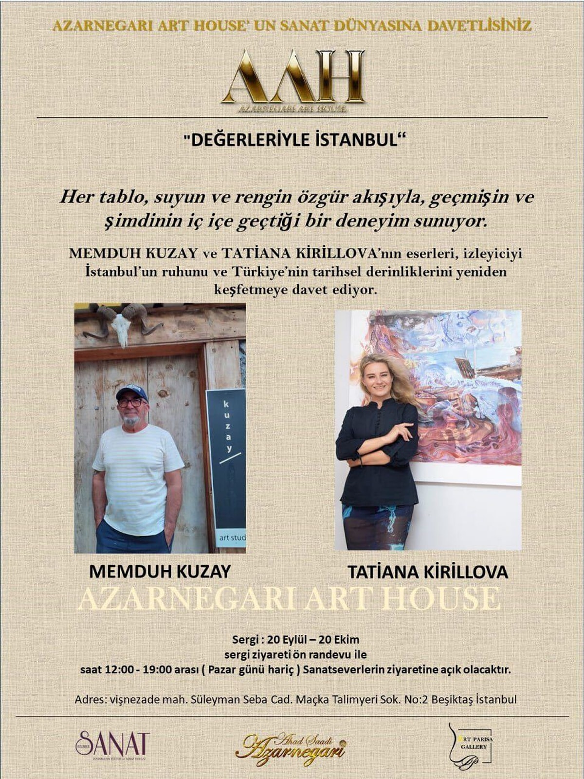 Rus Ressam Tatiana Kirillova ve Türk Ressam Memduh Kuzay'ın Eserleriyle ...