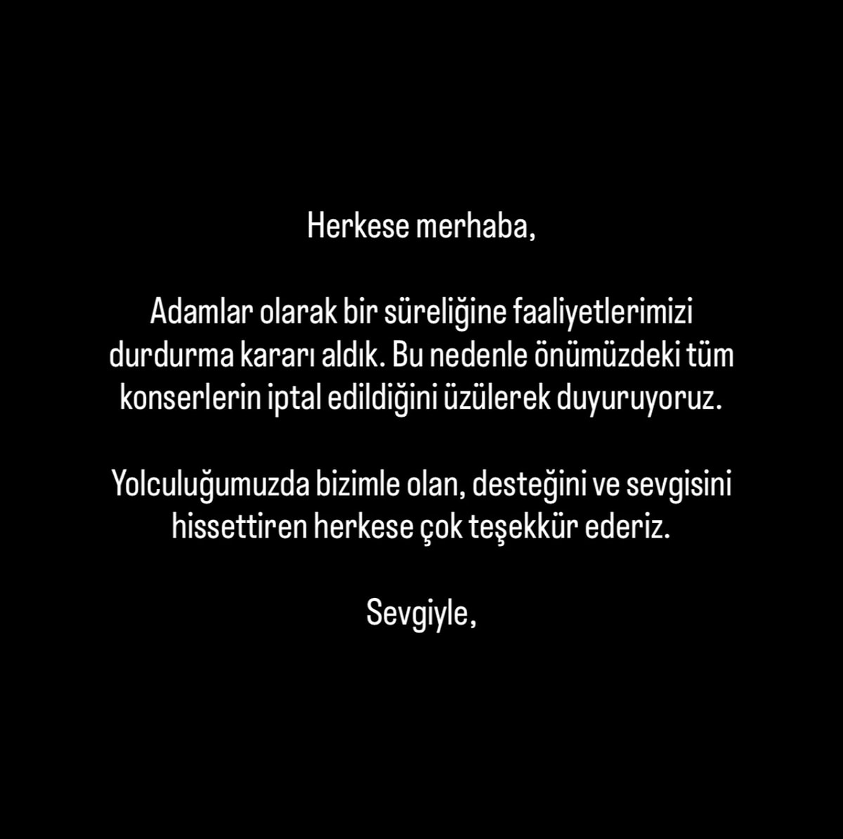 Adamlar Dağıldı mı, Neden? Adamlar Konserleri İptal mi? - Onedio