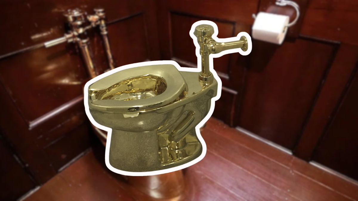 A Specially Designed Golden Toilet: America - Onedio