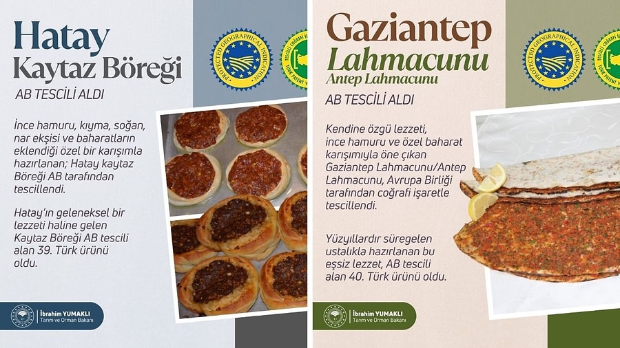 Hatay Kaytaz Böreği ve Gaziantep Lahmacunu Tescil Aldı - Onedio