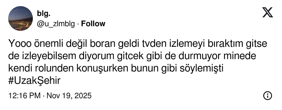 Uzak Şehir Boran'a Sosyal Medyadan Yorumlar - Onedio