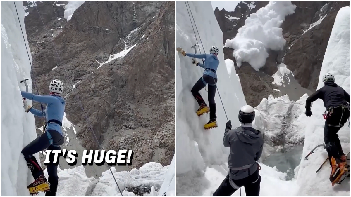 Mountaineers Encounter an Avalanche While Climbing - Onedio
