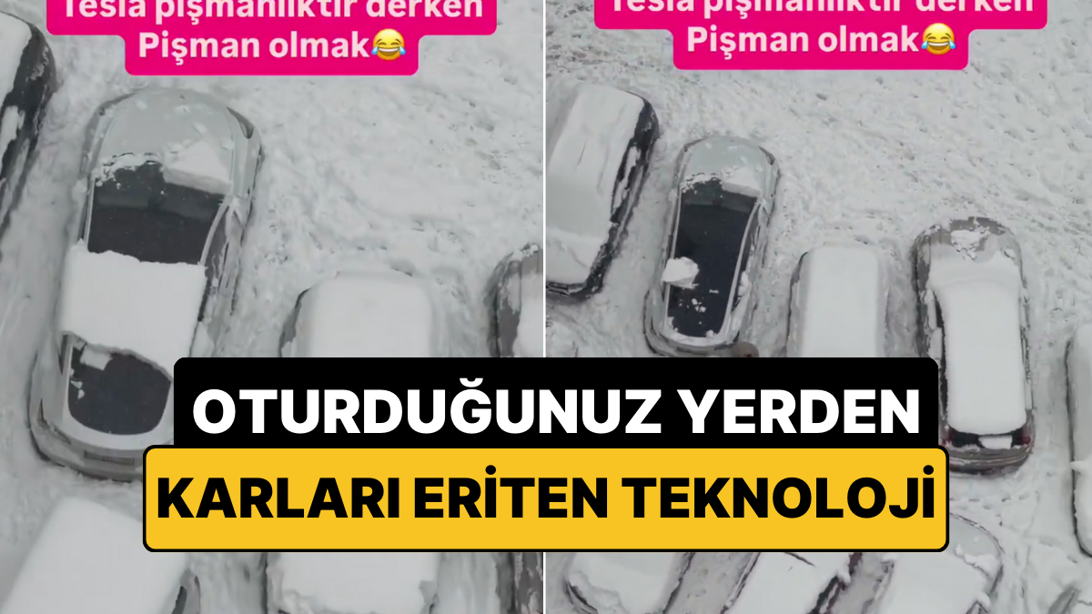 Tesla'nın Kar Eritme Özelliğini Paylaşan Kullanıcı - Onedio